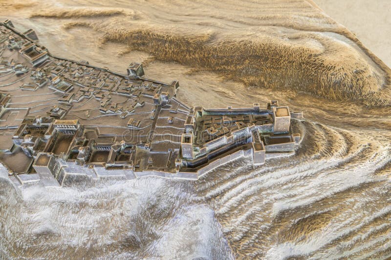 Bronze Mockup of Alhambra Palace, Spain Stock Photo - Image of model ...