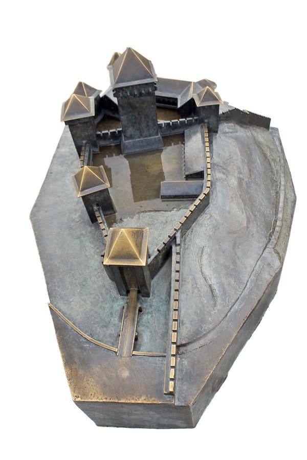 Bronze model of the castle stock photo. Image of building - 40488136