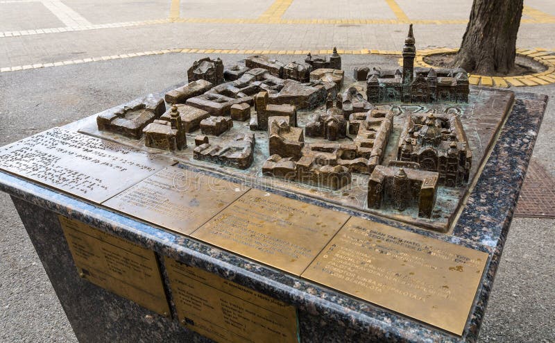 Bronze Model of Subotica Town, Serbia Editorial Image - Image of bronze ...