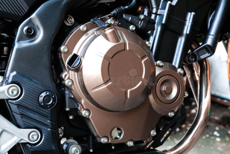 A Bronze Motorcycle Lever Isolated On White Stock Image - Image of ...