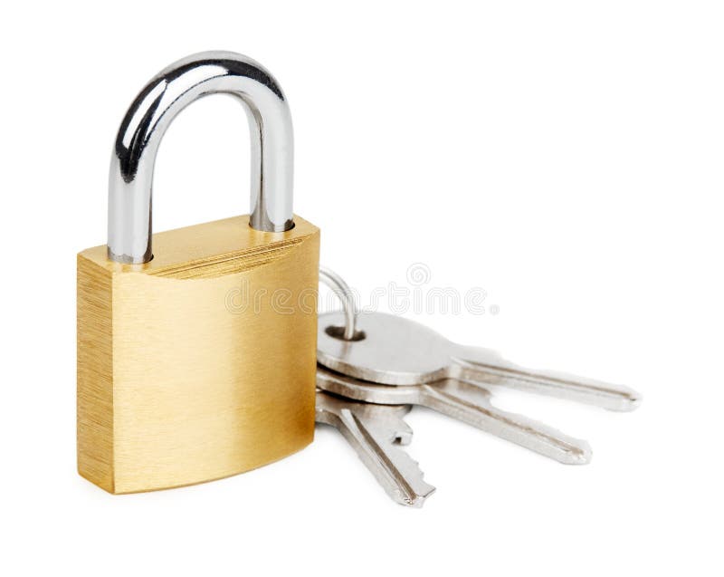 Bronze Padlock with Keys stock photo. Image of household - 30412888
