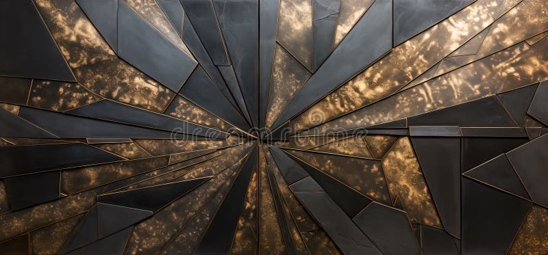 Bronze Panel from Patinated Geometric Tiles Stock Image - Image of ...