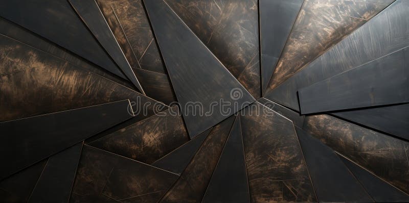 Bronze Panel from Patinated Geometric Tiles Stock Illustration ...