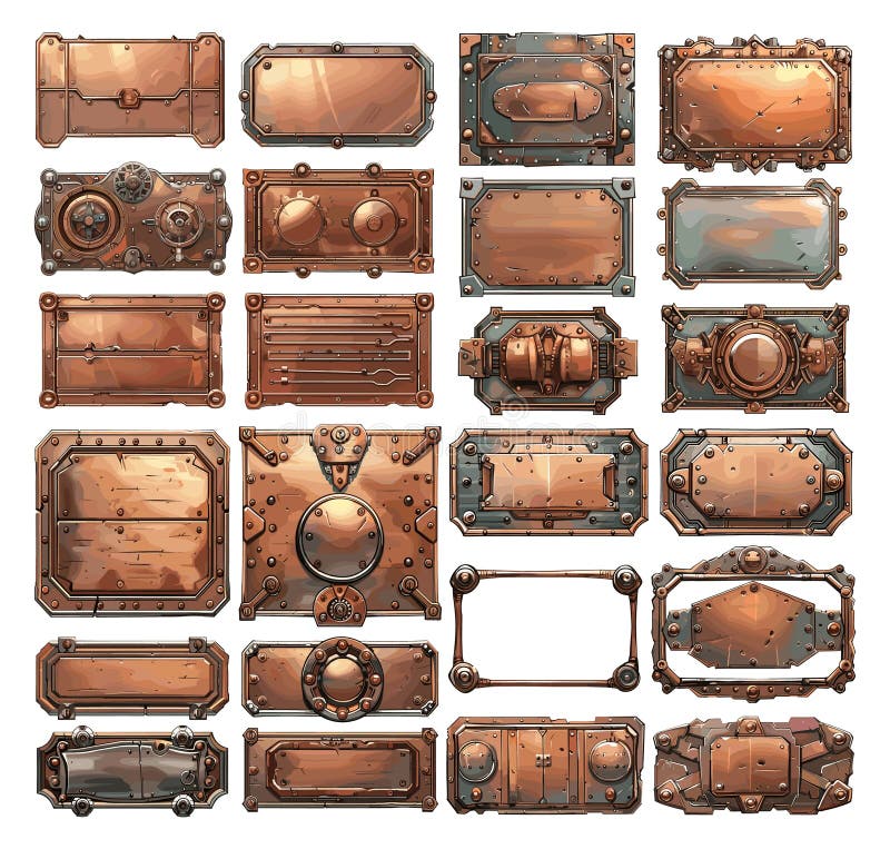 Mechanisms Brass Machinery Frames Stock Illustrations – 2 Mechanisms ...