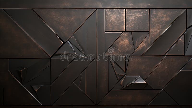 Bronze Patinated Geometric Tiles Stock Illustration - Illustration of ...