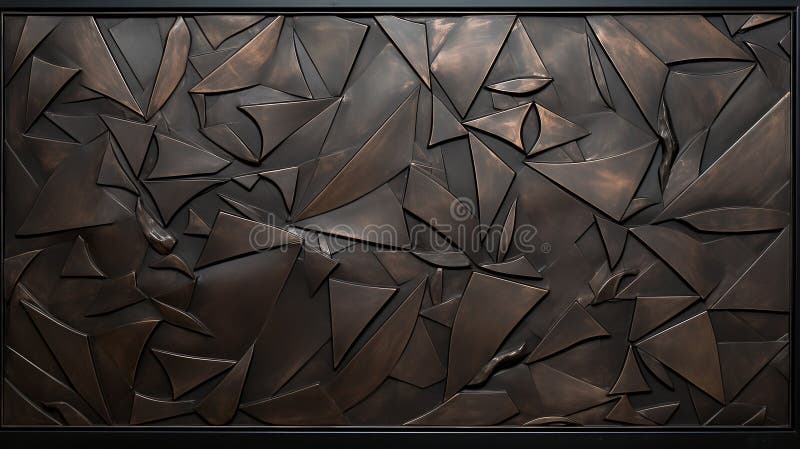 Bronze Patinated Geometric Tiles Stock Illustration - Illustration of ...