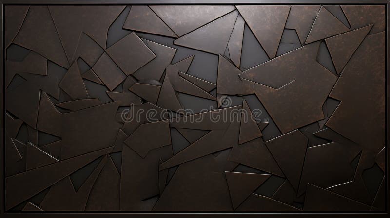 Bronze Patinated Geometric Tiles Stock Illustration - Illustration of ...