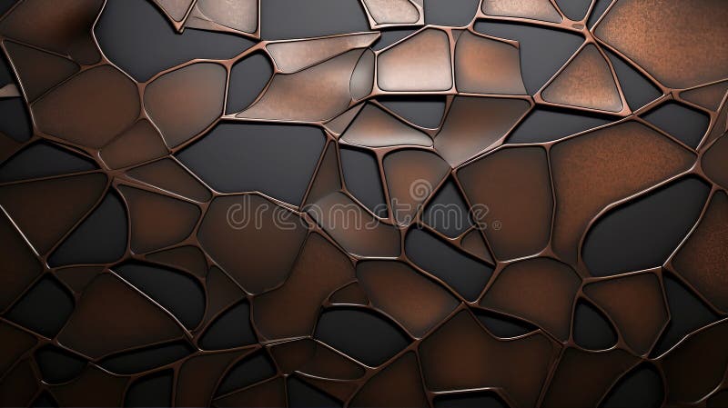 Bronze Patinated Geometric Tiles Stock Illustration - Illustration of ...