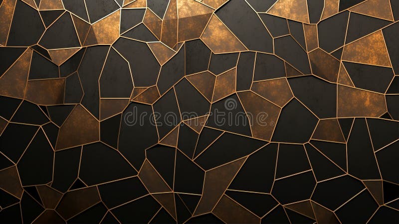Bronze Patinated Geometric Tiles Stock Illustration - Illustration of ...