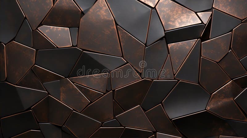 Bronze Patinated Geometric Tiles Stock Illustration - Illustration of ...