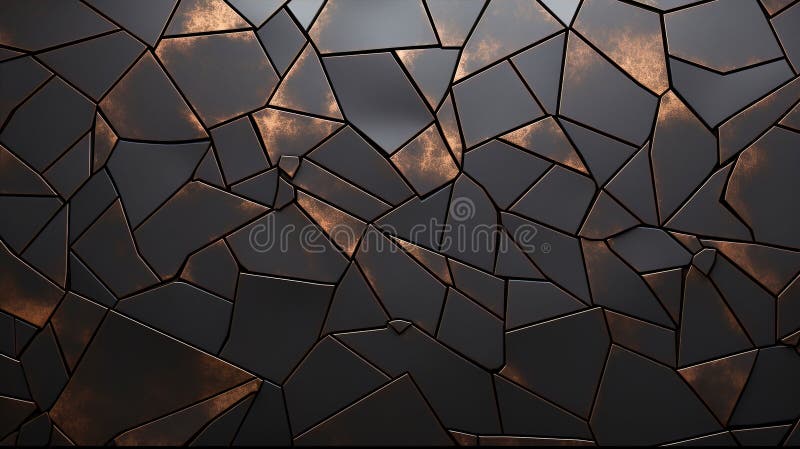 Bronze Patinated Geometric Tiles Stock Illustration - Illustration of ...