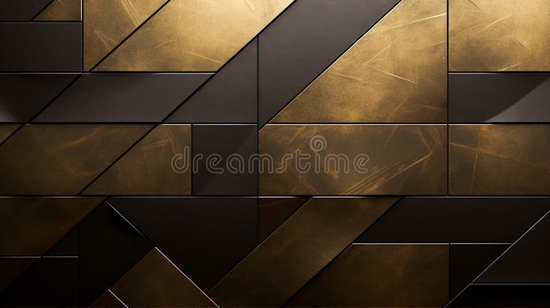 Bronze Patinated Geometric Tiles Stock Illustration - Illustration of ...
