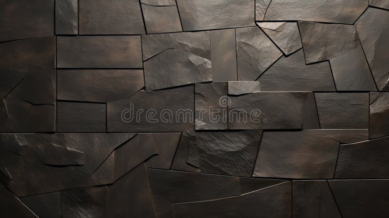 Bronze Patinated Geometric Tiles Stock Illustration - Illustration of ...