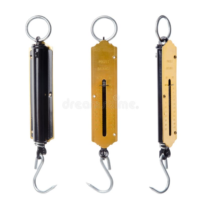 Vintage Green Weight Balance Scale Isolated on White Stock Image ...