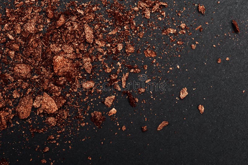 Bronze Powder. Glowing Pieces of Make-up Product Stock Photo - Image of ...