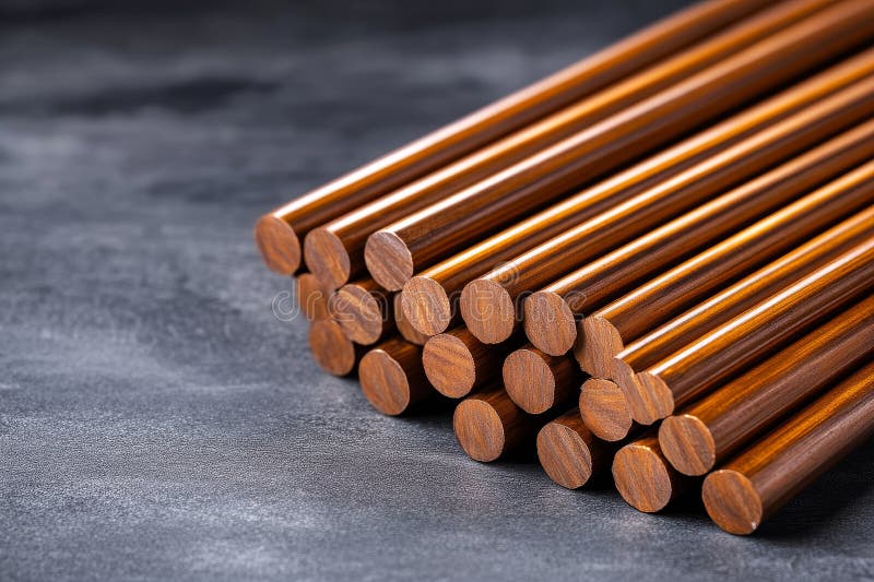 Bronze Rods Close Up a Closeup of Neatly Arranged Bronze Rods ...