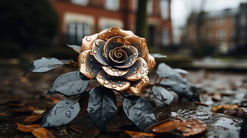 Bronze Rose Flower Watercolor Clipart Stock Image - Illustration of ...