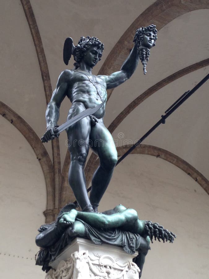 Bronze Sculpture of Perseus. Stock Image - Image of perseus, tourist ...