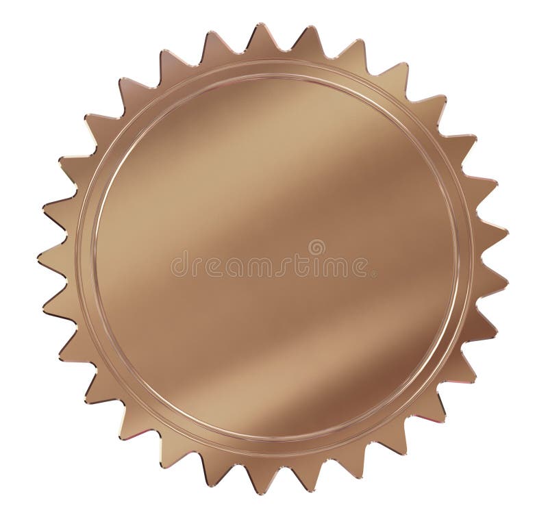 Certificate With A Bronze Medal Stock Illustration - Illustration of ...