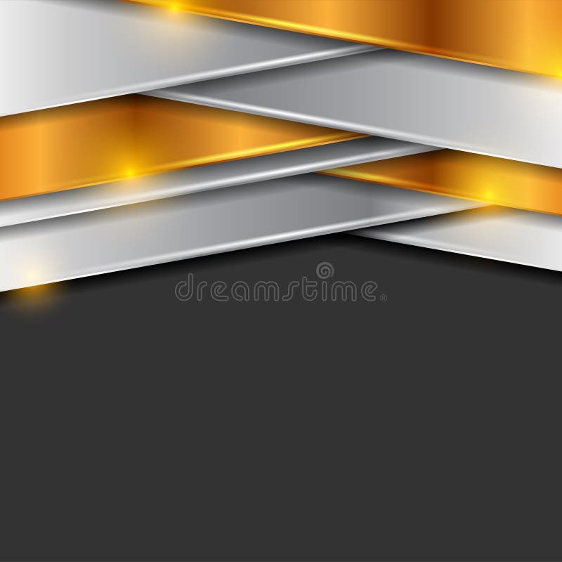 Bronze and Silver Abstract Tech Background Stock Vector - Illustration ...