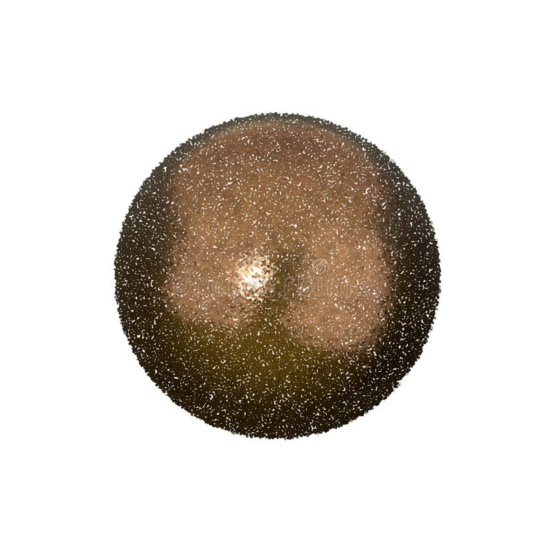 Pixelated Metallic Ball. Bronze Sphere. Pixel Art 3d Vector ...