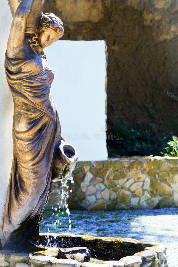 Bronze Statue Beautiful Girl Stock Photo - Image of breast, metal: 26502226