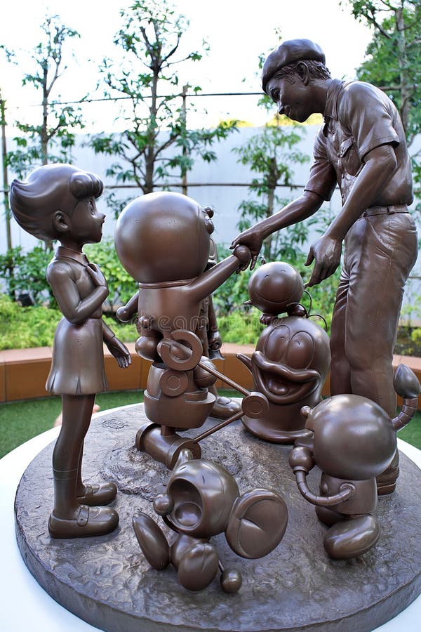 Bronze Statue of Doraemon and the Creator Editorial Photo - Image of ...