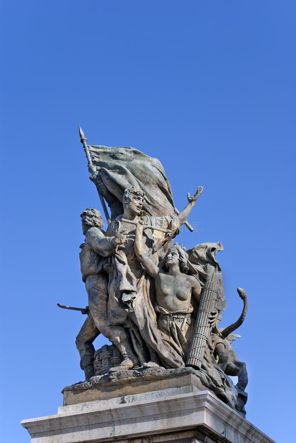 Bronze Statue Front of Capitolio Stock Image - Image of autharchy ...