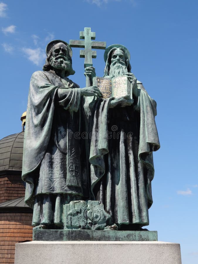 Statue - Cyril and Methodius. Stock Image - Image of philosopher, cyril ...