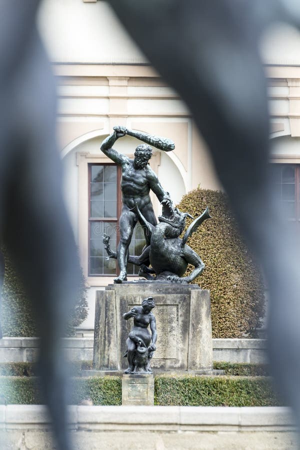 Bronze statues in a garden stock photo. Image of tranquil - 103291532