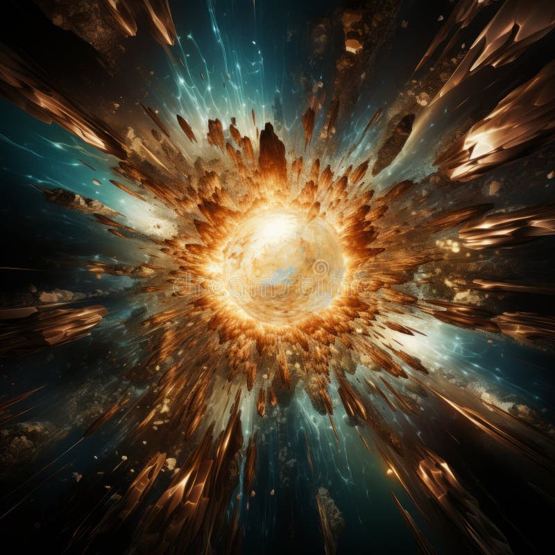 Bronze Supernova Explosion: a Retro Comic Book Style Blast Stock ...