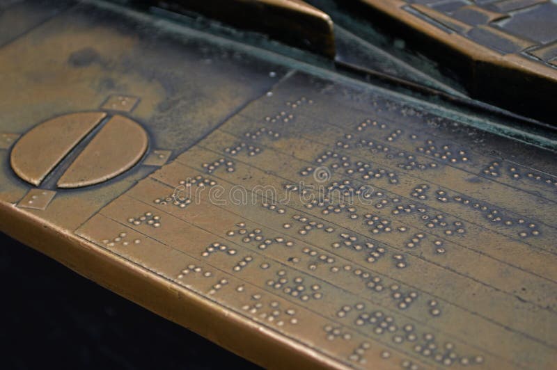 Braille Letters on the Metal Plate Editorial Photography - Image of ...