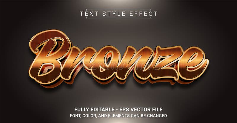 Bronze Text Style Effect. Editable Graphic Text Template Stock Vector ...