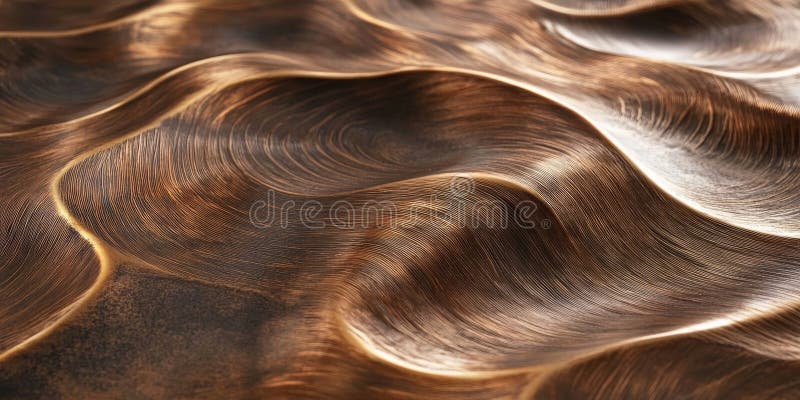 A Bronze Textured Surface with a Smooth, Polished Finish, Featuring ...