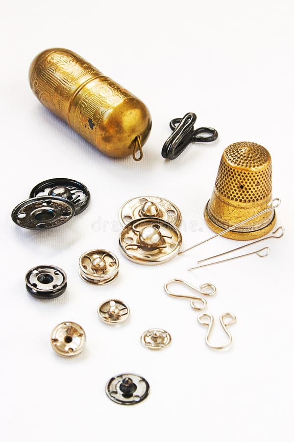 Vintage snap fasteners stock image. Image of thimble - 79309857