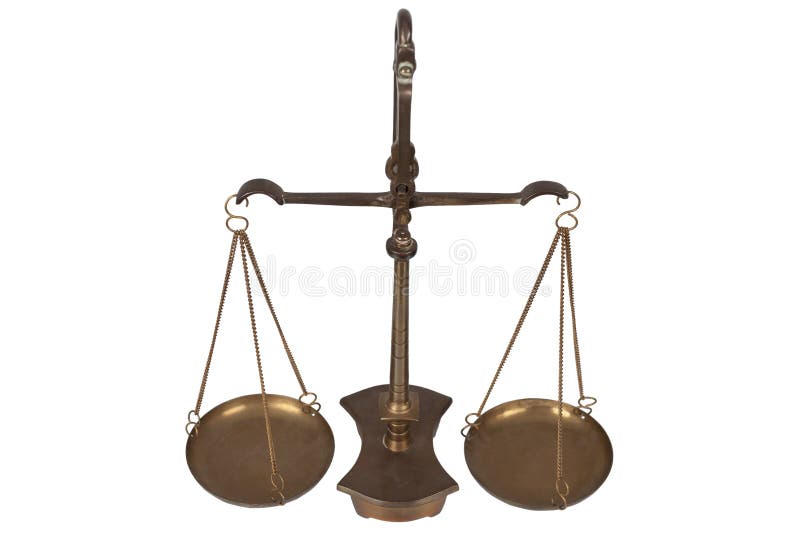 Bronze Traditional Balance Scale Stock Image - Image of ounce ...