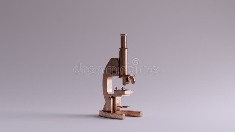 Bronze Traditional Microscope Stock Illustration - Illustration of ...
