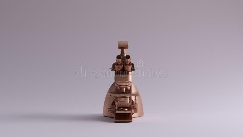 Bronze Traditional Microscope Stock Illustration - Illustration of ...