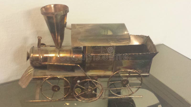 Bronze train stock image. Image of decoration, train - 51137177