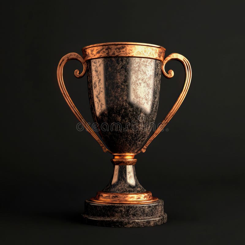 Bronze Trophy Cup with Space for Text Stock Photo - Image of ...