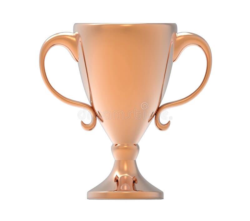 Bronze Trophy. 3D Image Isolated on White Stock Illustration ...