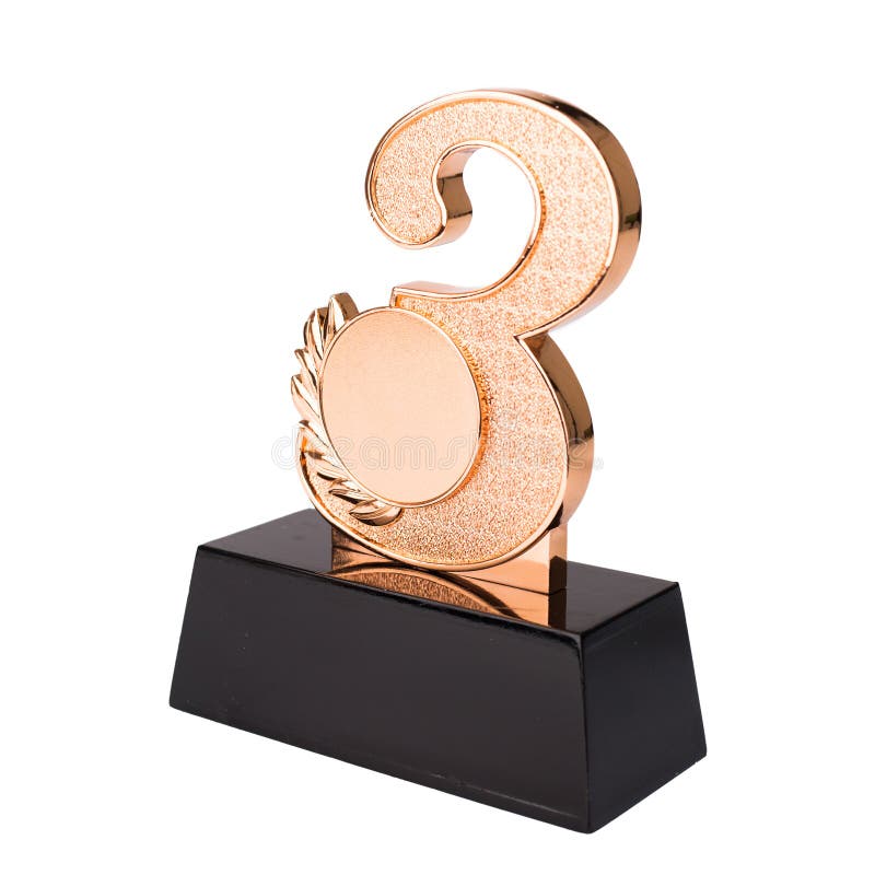 Bronze Trophy number three stock photo. Image of idea - 101369610