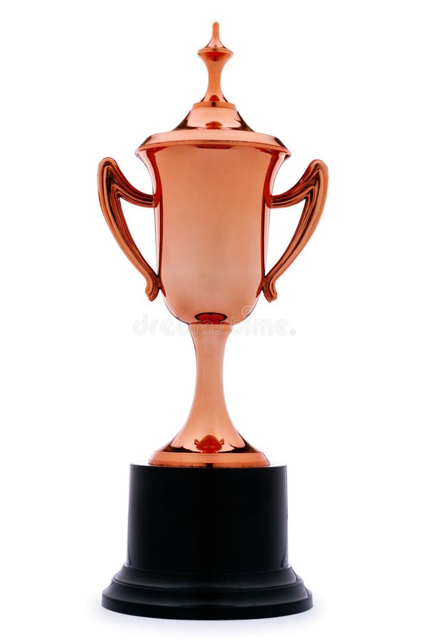 Bronze Trophy for the Third Placed Winner Stock Image - Image of white ...