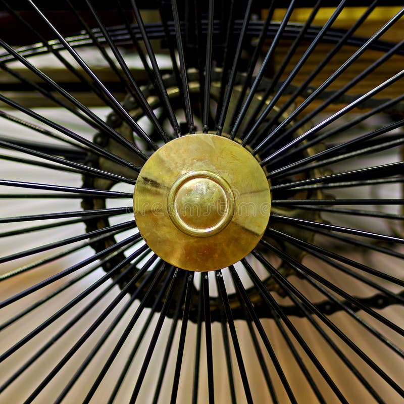 Bronze Wheel Hub on an Old Bicycle Stock Image - Image of design ...