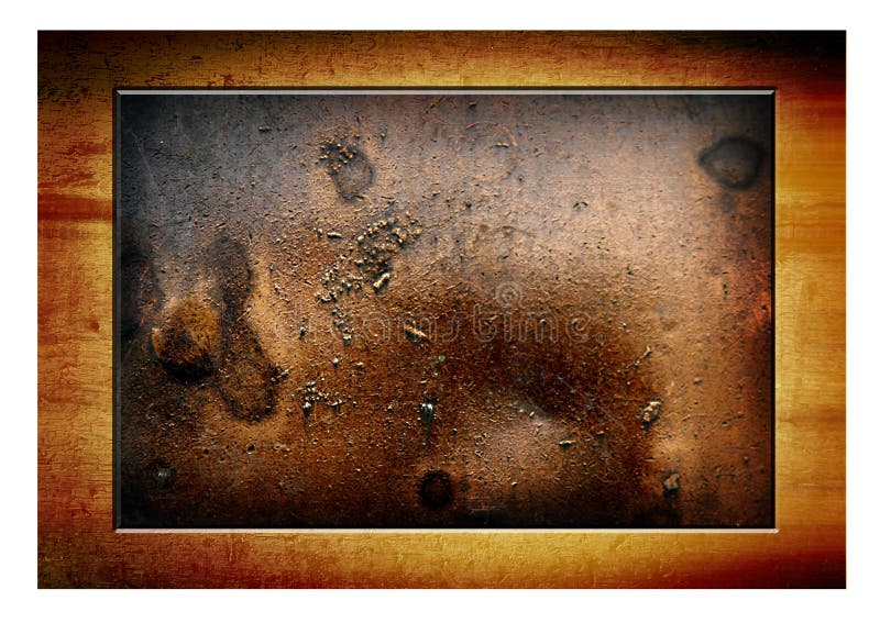 Bronze and wood stock illustration. Illustration of oxidized - 9895729