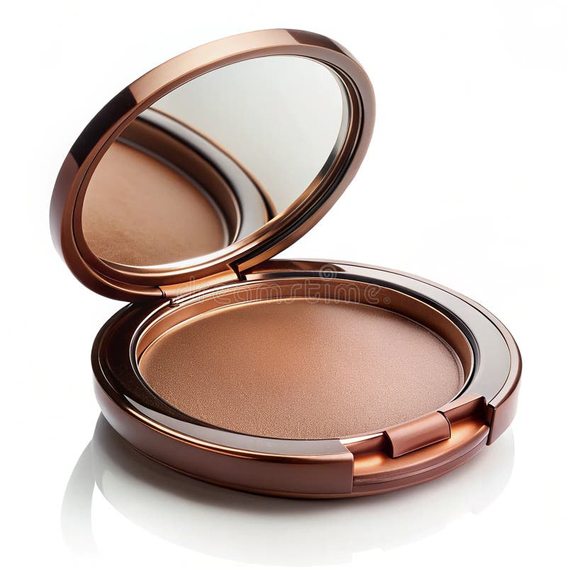 Bronzer Compact with Mirror on White Background Stock Illustration ...