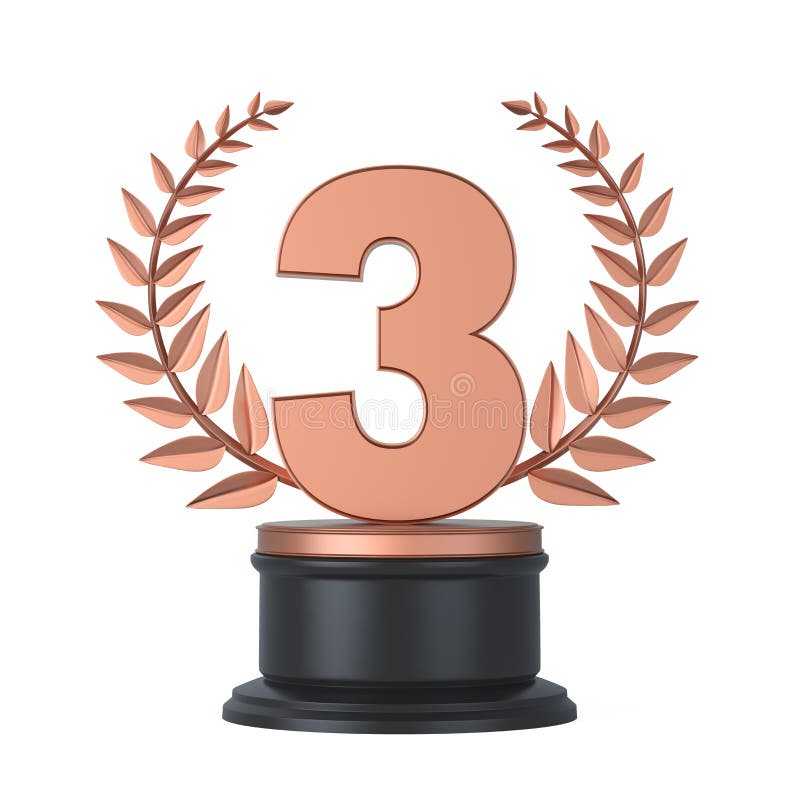 Bronzi Il Terzo Trofeo Del Posto Illustrazione di Stock - Illustrazione ...