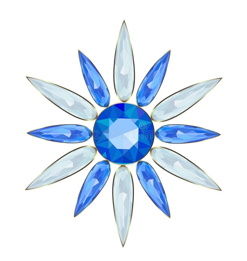 Brooch vector illustratie. Illustration of decoratie - 43550975