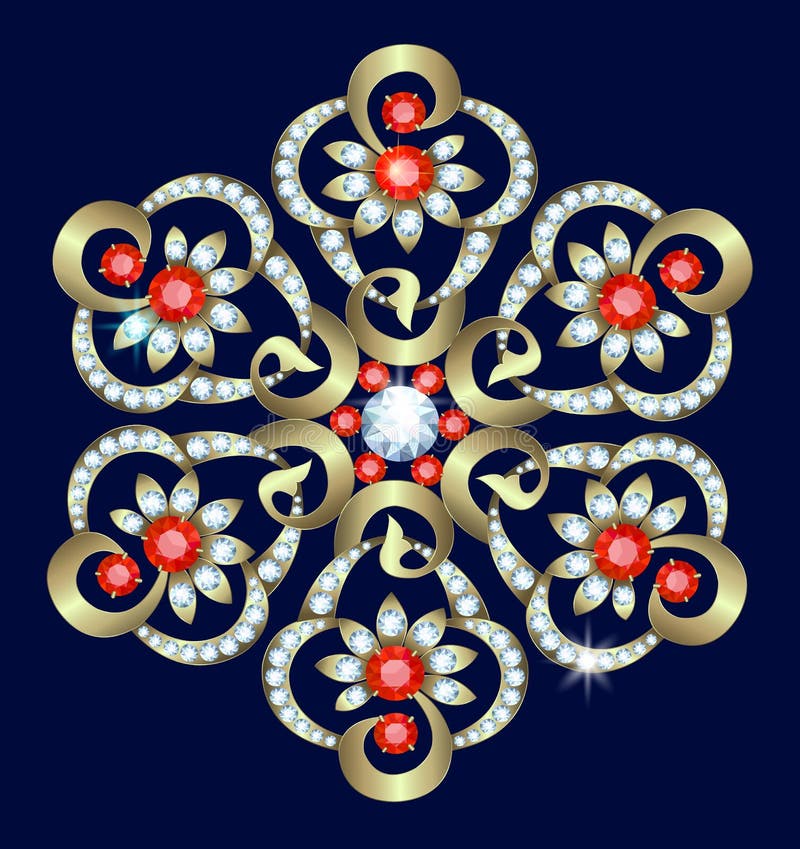 Brooch-star stock vector. Illustration of isolated, symbol - 52378946