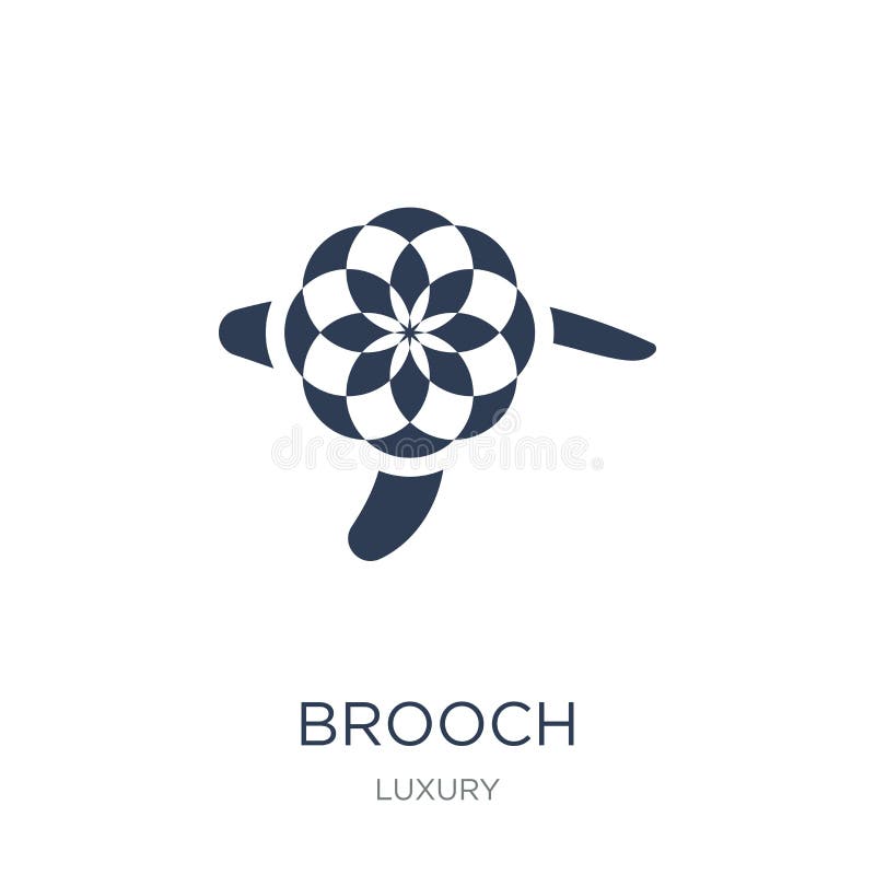 Brooch Icon. Trendy Flat Vector Brooch Icon on White Background Stock ...